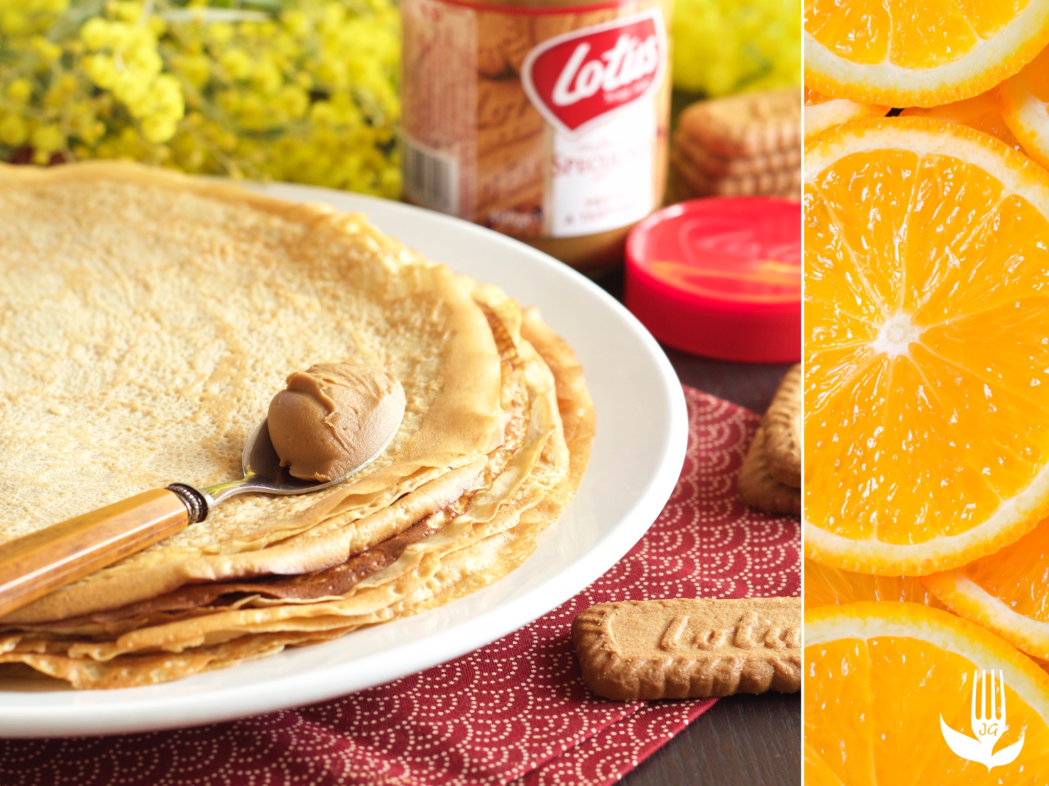 Crêpes Orange et Spéculoos - Jardin des gourmands Crêpes Orange et Spéculoos - Jardin des gourmands