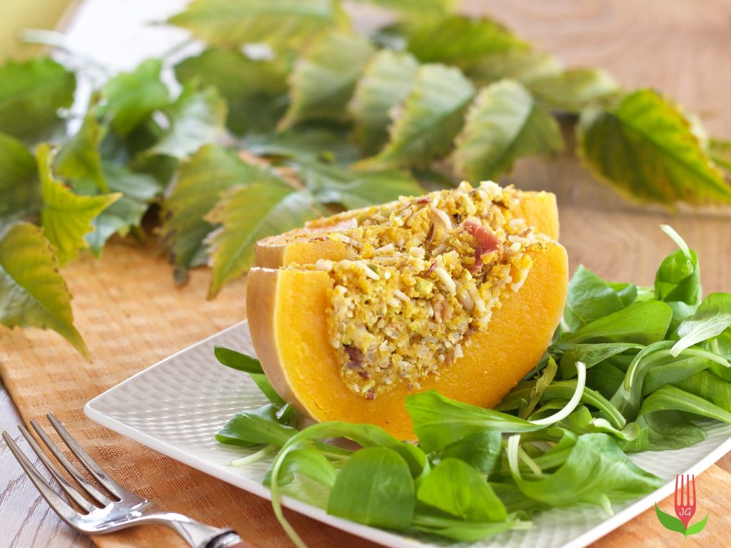 Courge Butternut farcie - Jardin des gourmands