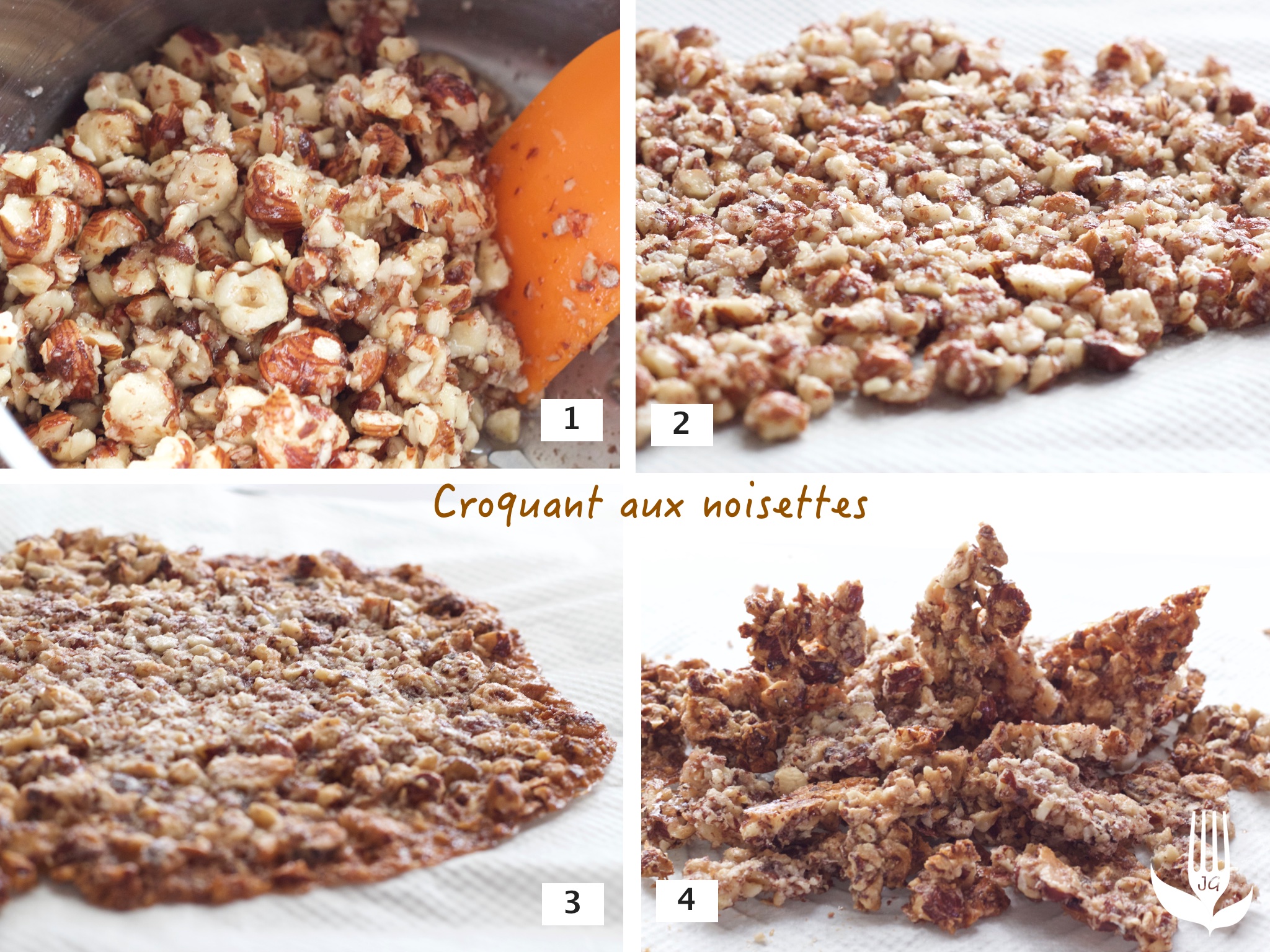 Crème Noisettes et son Croquant - Jardin des gourmands